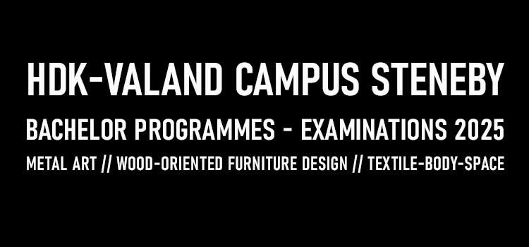 Examinations, HDK-Valand Campus Steneby - Bachelor programmes — Steneby